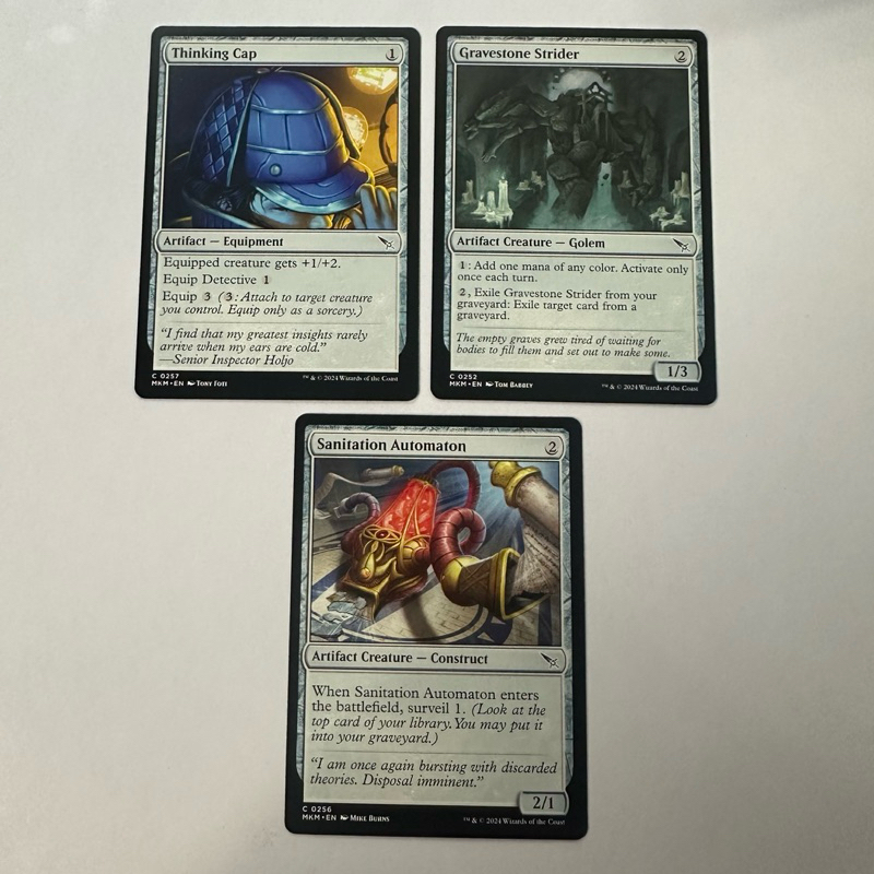 THINKING CAP | GRAVESTONE STRIDER | SANITATION AUTOMATON | MKM MURDERS ...