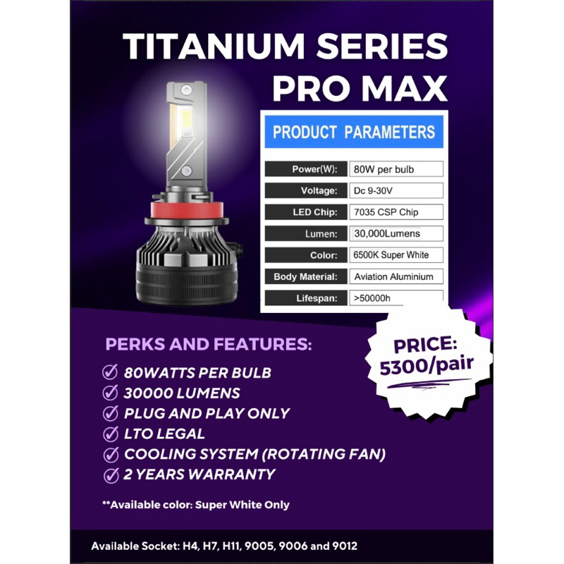 NightOwl Premium LED Titanium Series PROMAX | Shopee Philippines