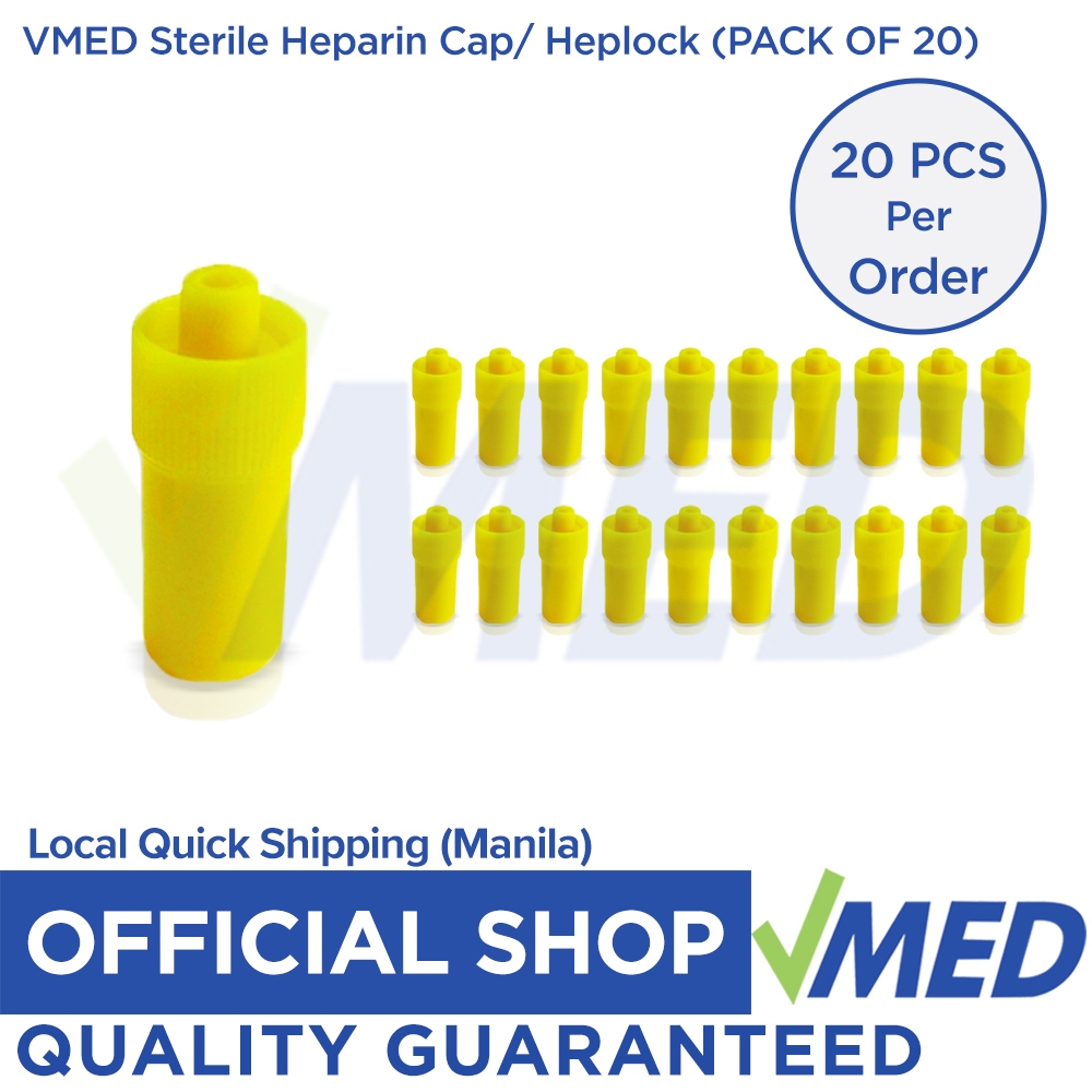 VMED Sterile Heparin Cap/ Heplock (PACK OF 20) | Shopee Philippines
