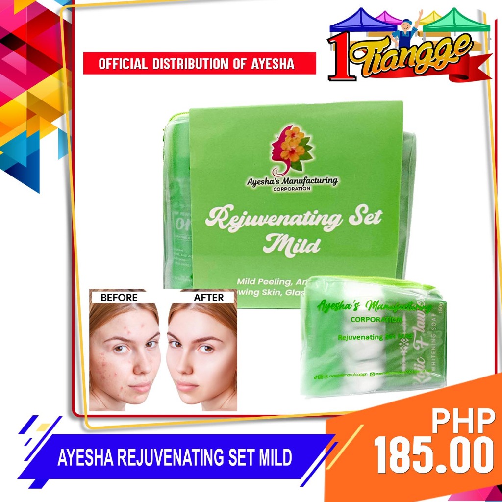1Tiangge 1pc Original Ayesha Rejuvenating Set Whitens skin Tightens pores Dries pimples fast ...