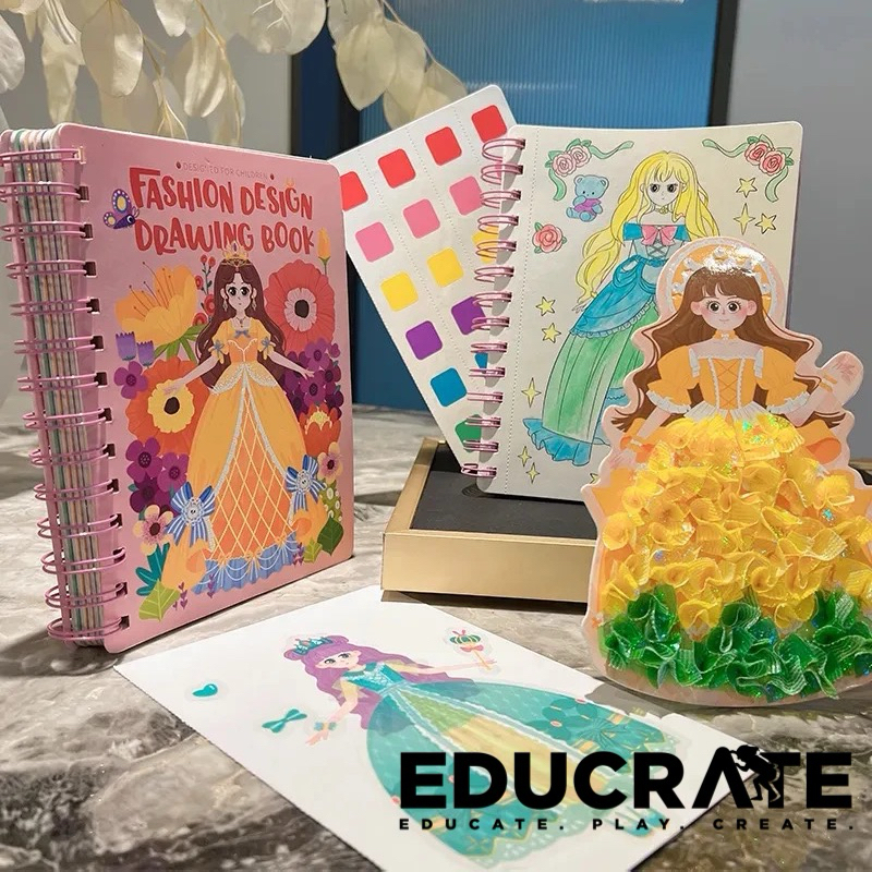 EducratePH 3 in 1 Fashion Design Book for Kids / pattern watercolor and ...