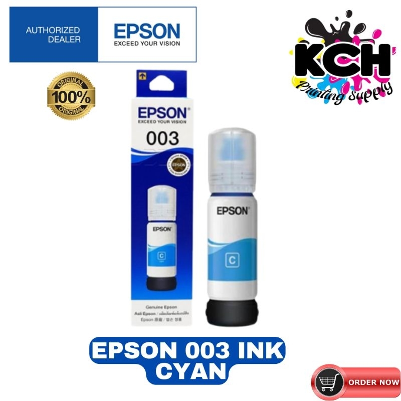 100% ORIGINAL GENUINE Epson 003 Inks 65ml (Black, Cyan, Magenta, Yellow ...