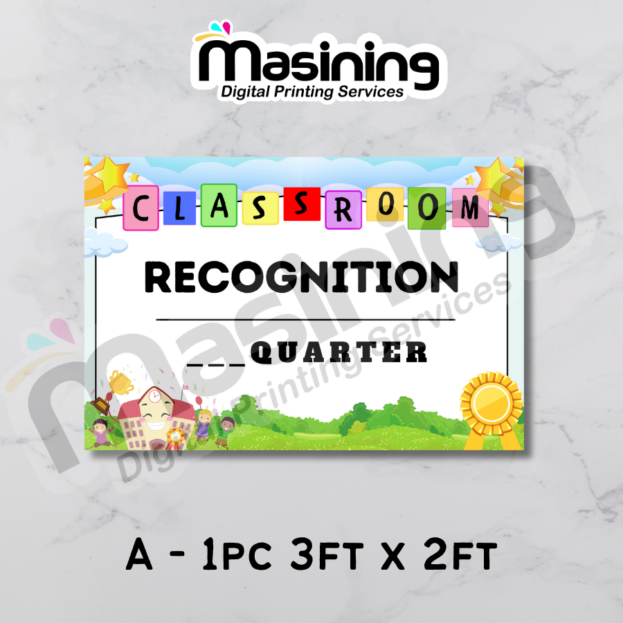 Classroom Recognition / Moving up Tarpaulin 3ft x 2ft | Shopee Philippines