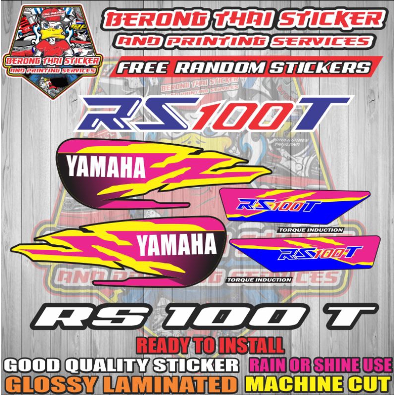 Yamaha Rs100 T Stock Decals Glossy Laminated | Shopee Philippines
