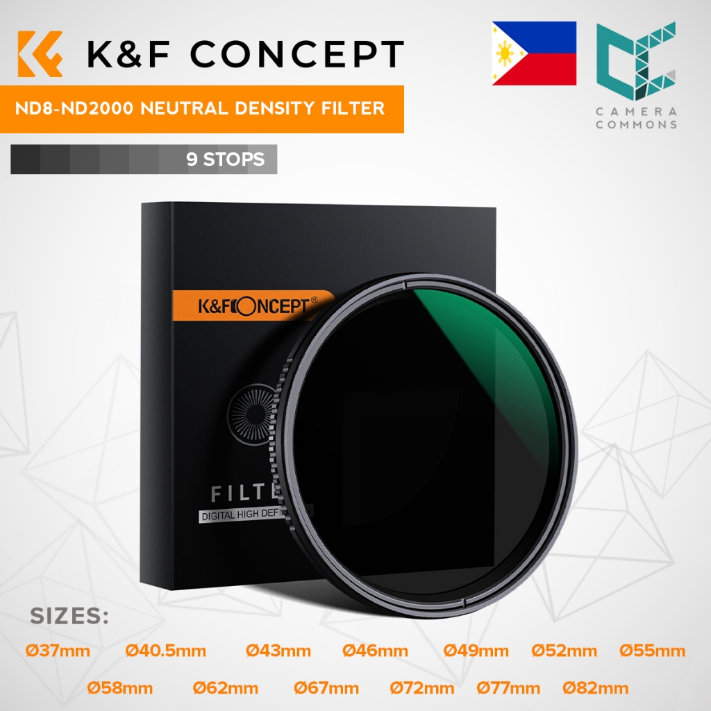CLEARANCE K&F Concept Variable Neutral Density ND8-ND2000 ND Filter MultiResistant Coating 37mm ...