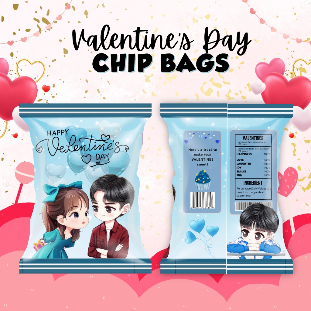 VALENTINE'S DAY CHIP BAGS COSTUMIZED LOOT BAGS | Shopee Philippines