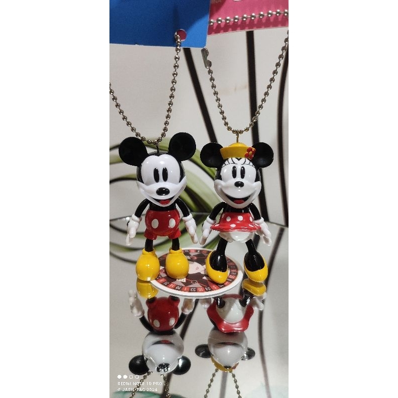 Authentic Tokyo Disneyland Mickey Mouse and Minnie Mouse Keychain ...