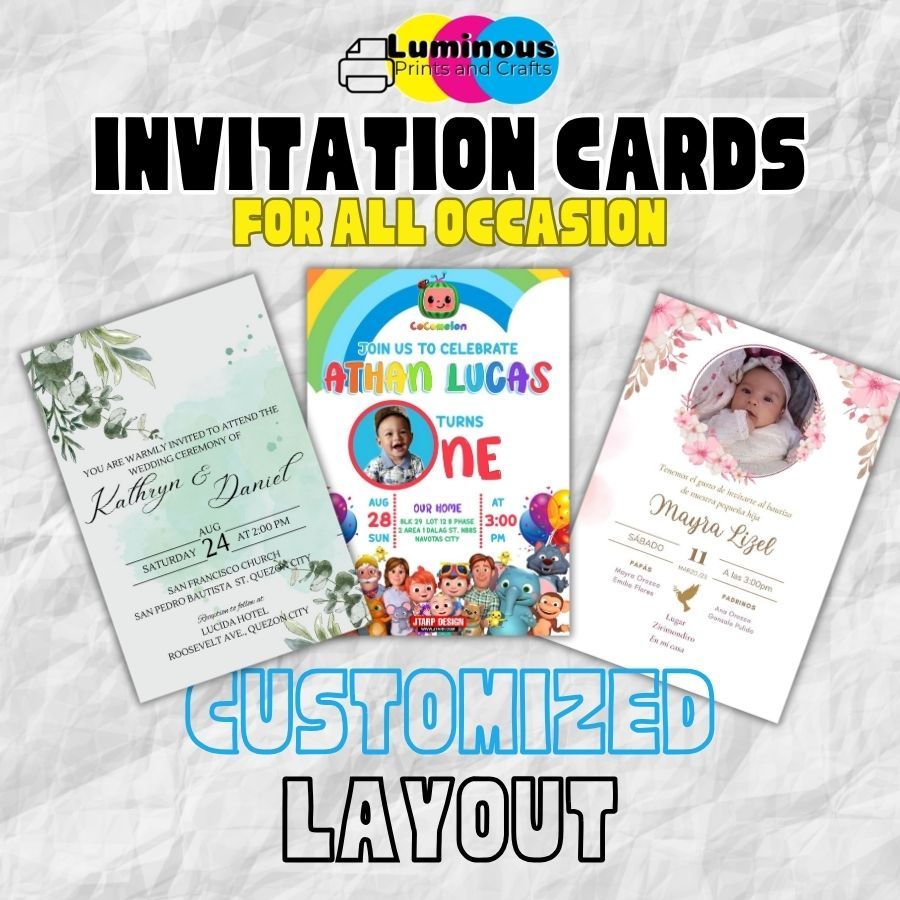 Personalized Invitation Card PRINT only w/o Envelope | Shopee Philippines