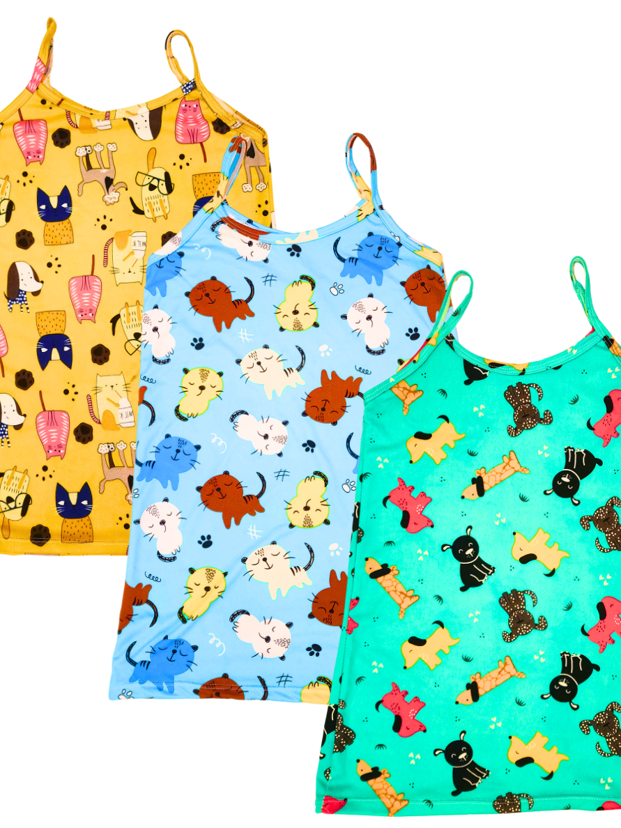 1PC SPAG STRAP DRESS PAMBAHAY CLOTHING for BABY GIRL w/ ANIMAL PRINTS ...