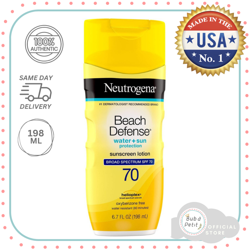 Neutrogena Beach Defense Water-Resistant Face & Body SPF 70 Sunscreen ...