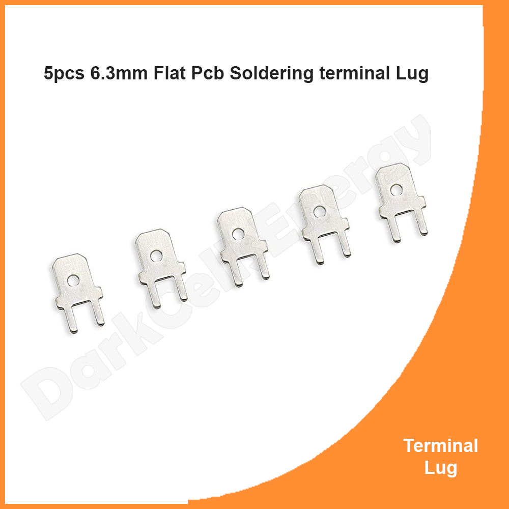 5pcs 6.3 Terminal Lugs PCB Mount, Two Legs PCB Welding Sheet | Shopee ...
