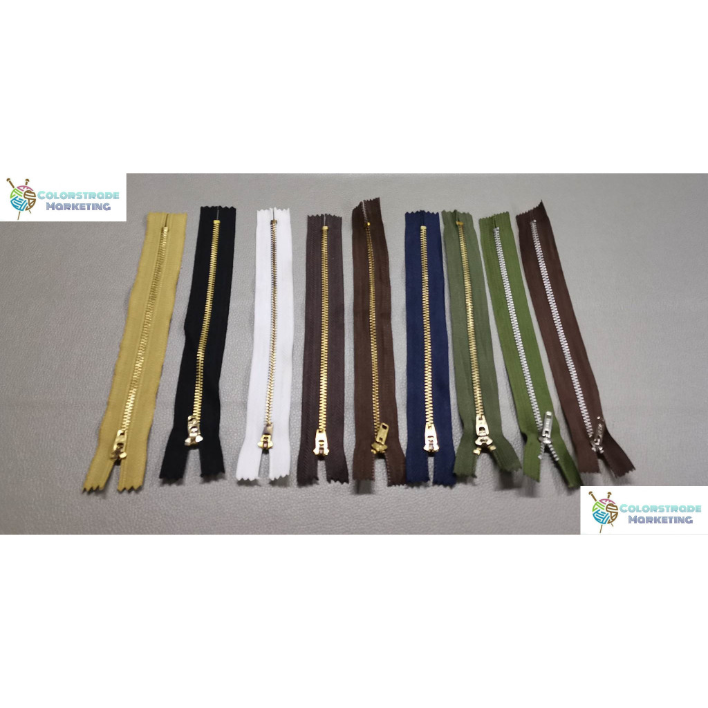 Brass Zipper 8 Inches Semi Auto-Lock Slider Sold as per Piece | Shopee ...