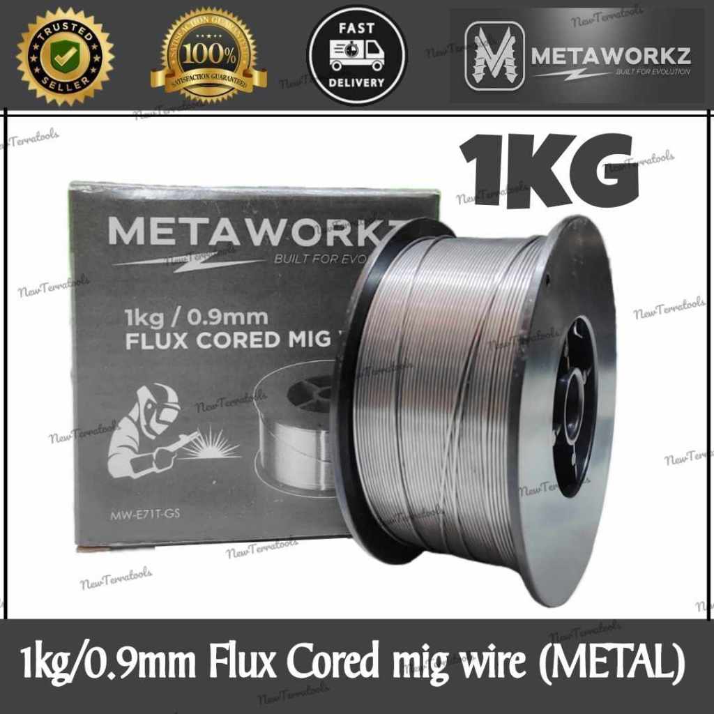 METAWORKZ 1KG/0.9mm Metal Flux Cored Mig Wire MW-E71T-GS for Migweld ...