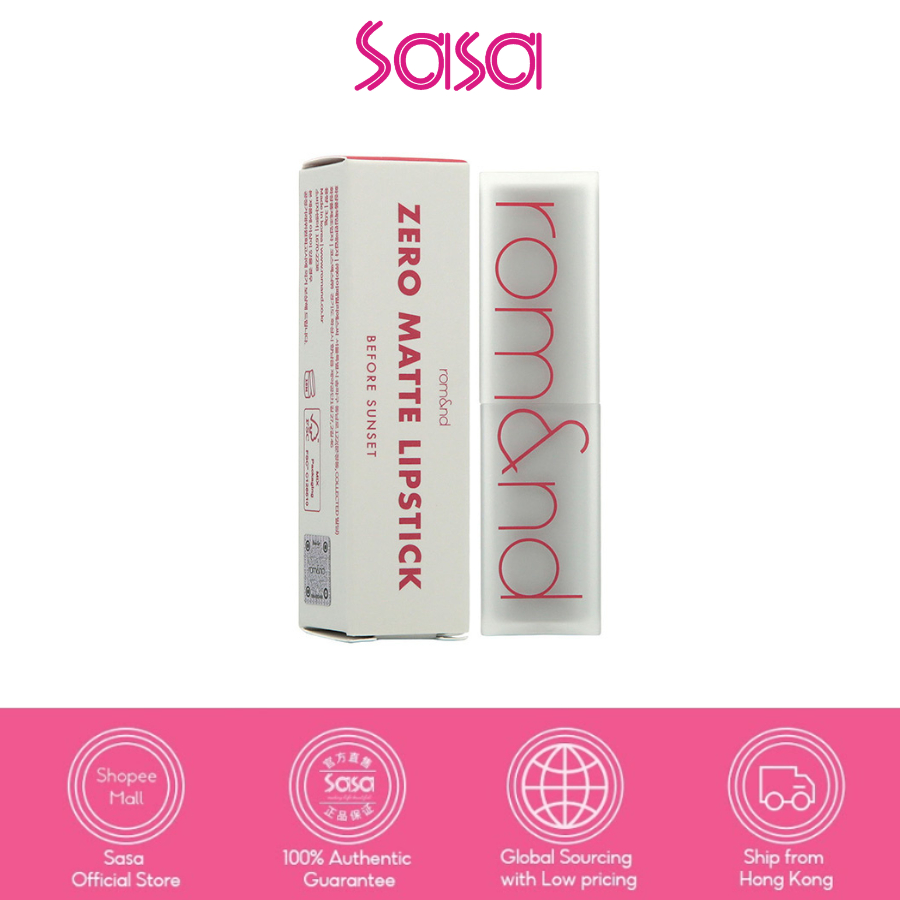 Rom&nd Zero Matte Lipstick (3g) (#01 Dusty Pink / #03 Silhouette / #04 ...