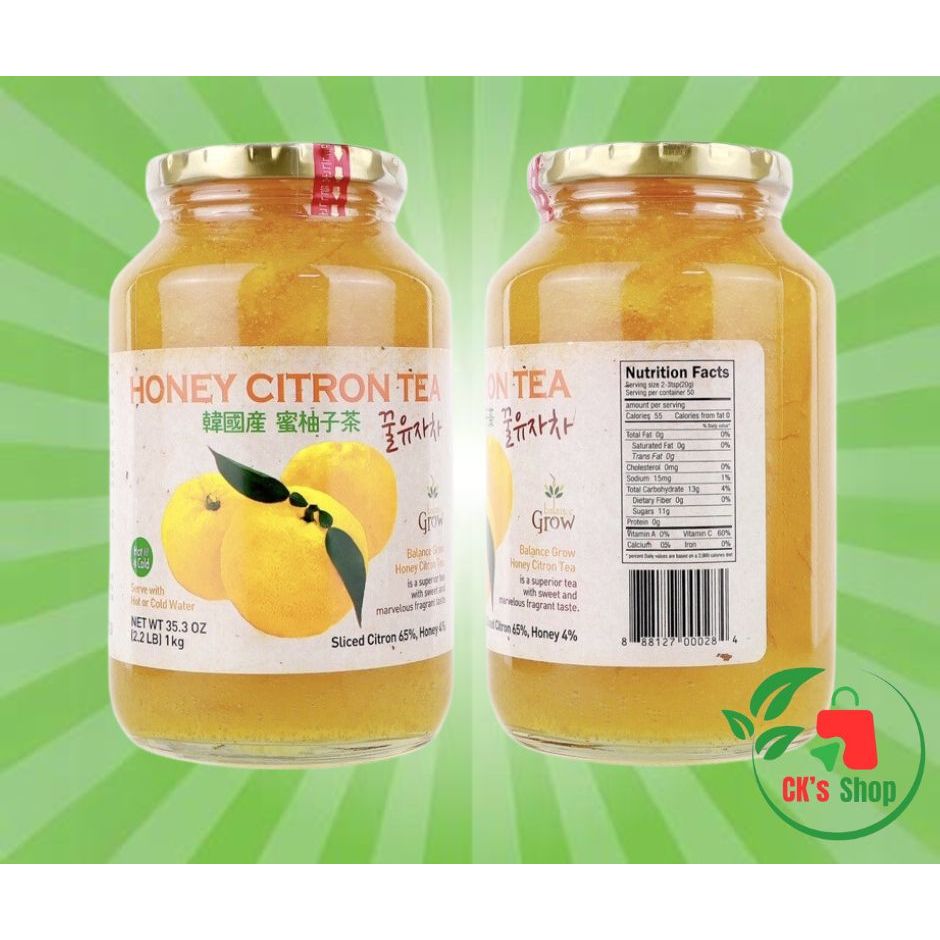 Balance Grow Honey Citron Tea serve with Hot & Cold Water 1kg | Shopee ...