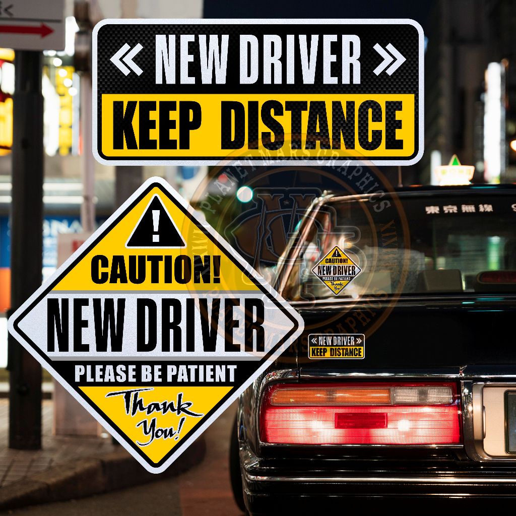 NEW DRIVER CAR STICKER SIGN waterproof reflective vinyl sticker fit for ...