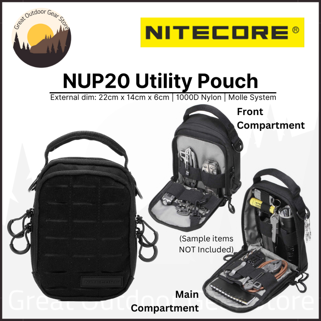 NITECORE NUP20 Pouch Velveteen Molle System 1000D Nylon Fabric EDC ...