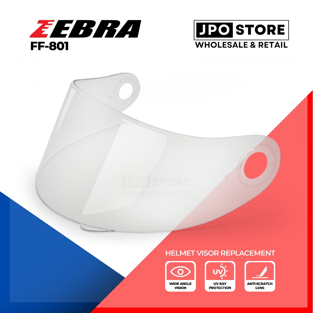 Helmet Visor Replacement for ZEBRA 801 MRC KRC | Shopee Philippines