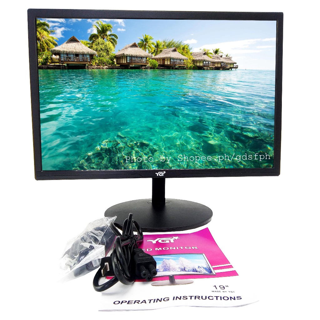 YGT Wide LED Monitor 19"TN19HD 1440*900 HDMI/VGA VESA MOUNTABLE ...