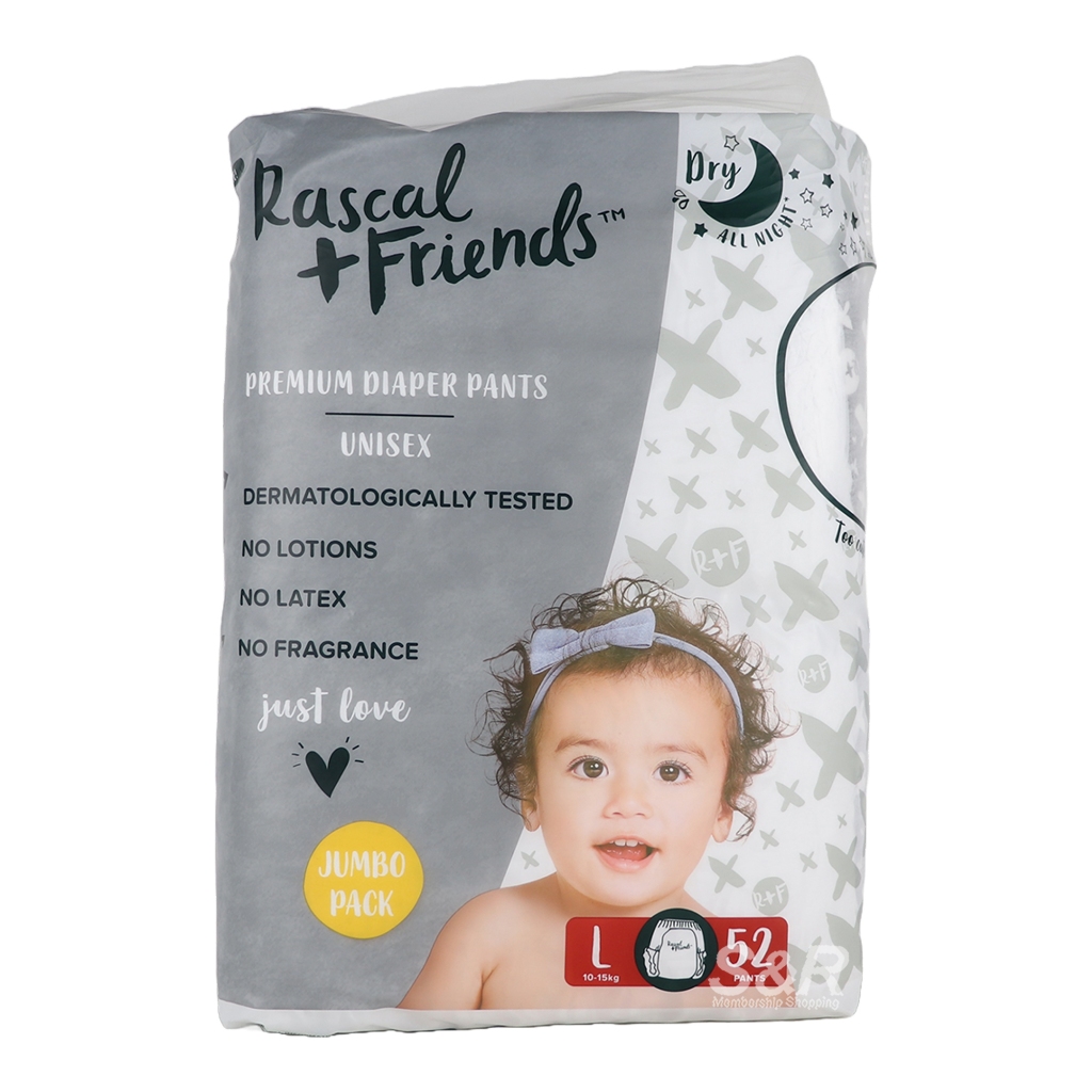 Rascal + Friends Premium Diaper Pants Large 52pcs | Shopee Philippines