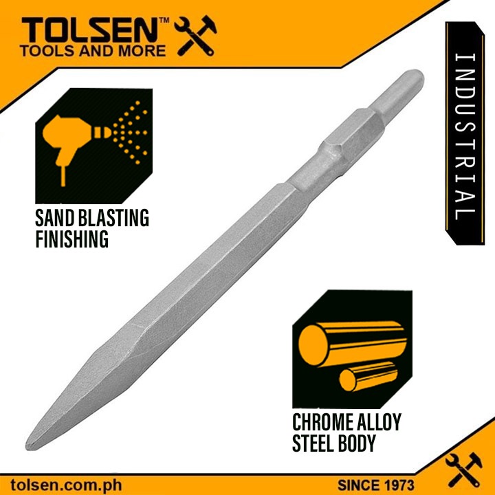 Tolsen (Industrial) Hex Point Chisel (17x280mm) 75450 | Shopee Philippines