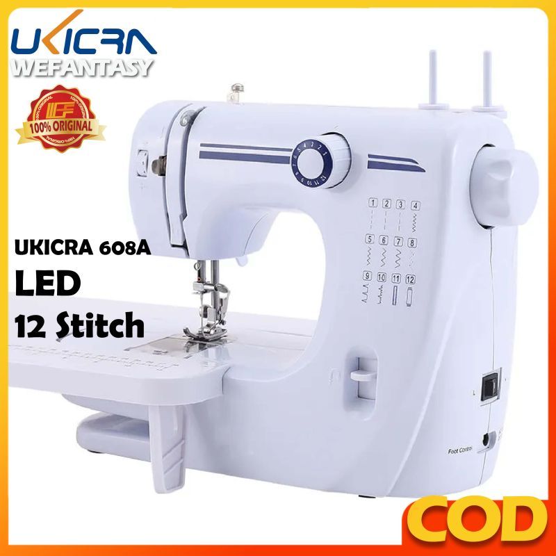 UKICRA 608A Sewing Machine 12 Types of Stitches Electric Medium-sized Knitting Machine | Shopee ...