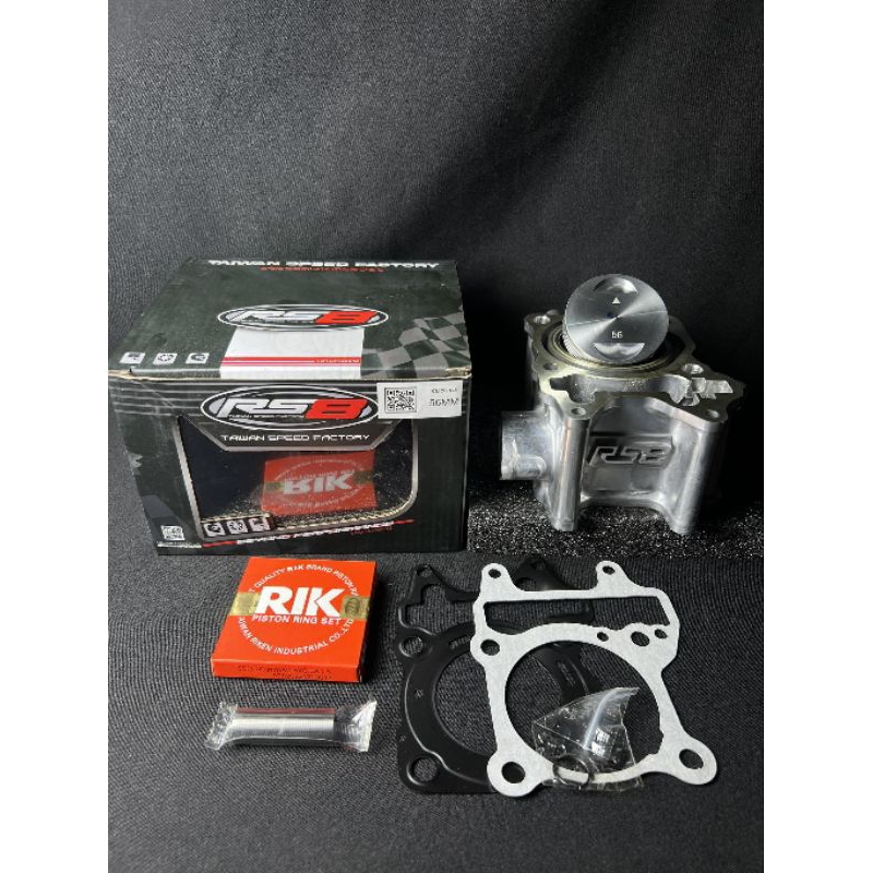 RS8 steelbore block kit w/casting piston 56mm for click 125 | Shopee ...