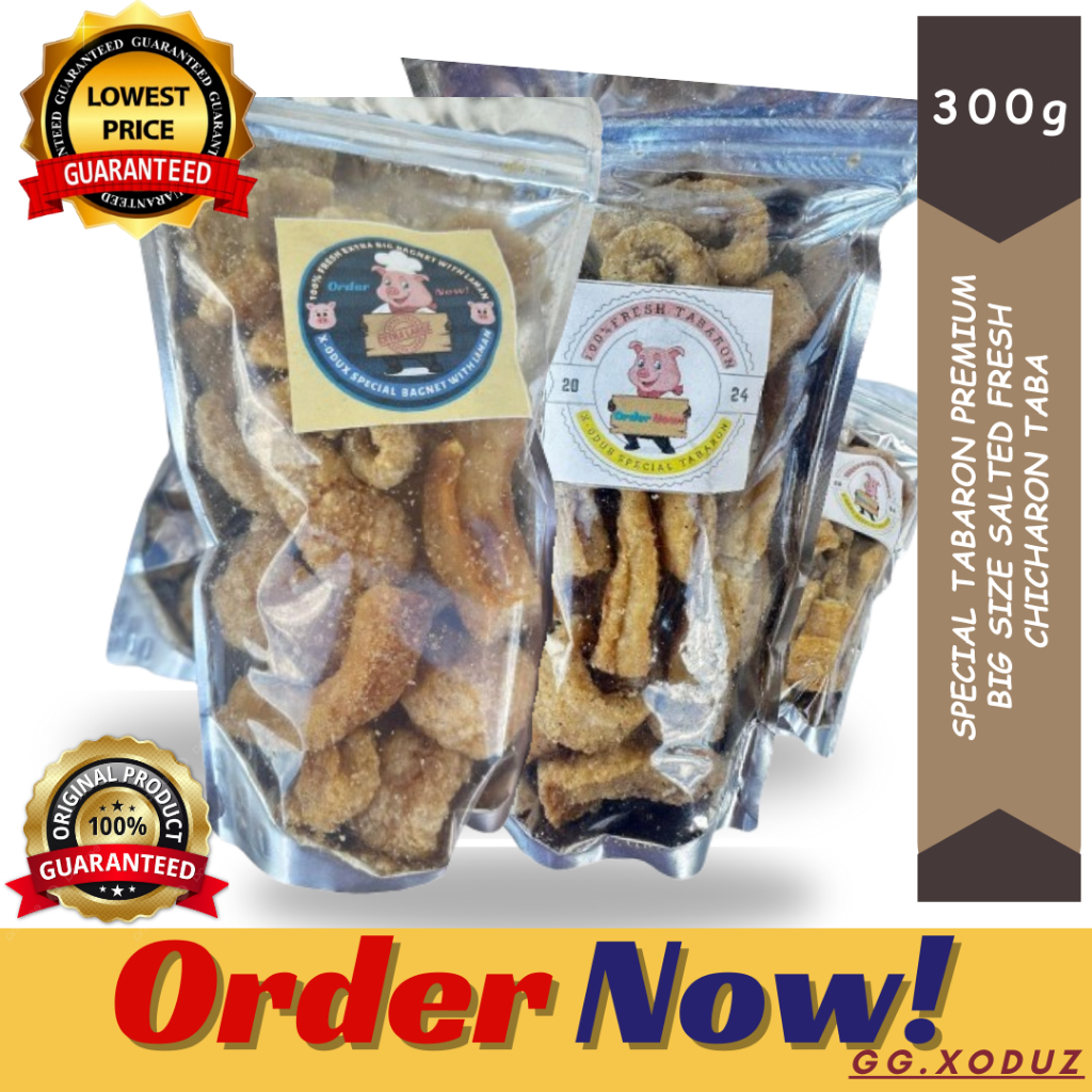 Special TABARON Fried Premium BIG SIZE 300grams Pack Salted Fresh ...