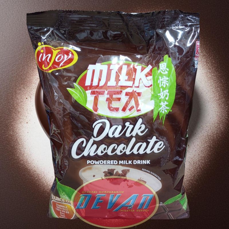 Injoy Milk Tea Dark Chocolate 500g | Shopee Philippines