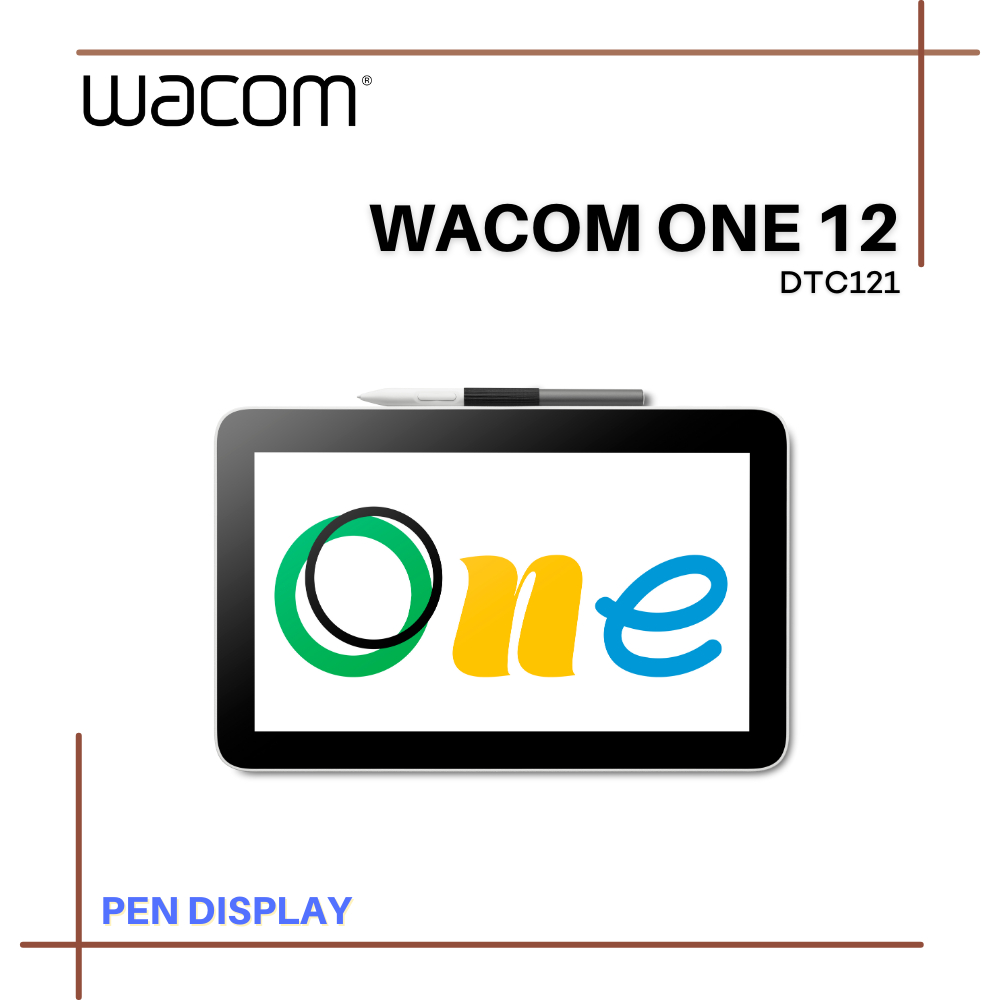 Wacom One 12 (DTC-121W0C) Pen Display Full HD (1920x1080) Tablet ...