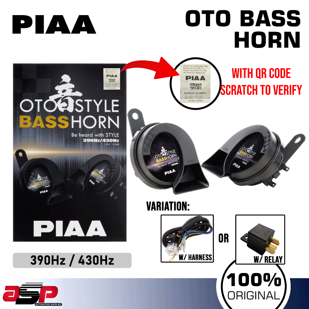 PIAA Oto Style BASS Horn 390Hz / 430Hz 112dB - 100% ORIGINAL | Shopee Philippines
