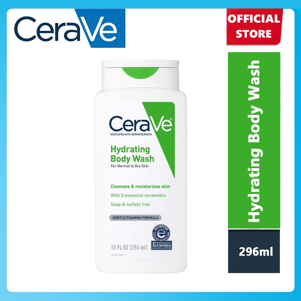CeraVe Hydrating Body Wash Cleansing has three essential ceramides ...