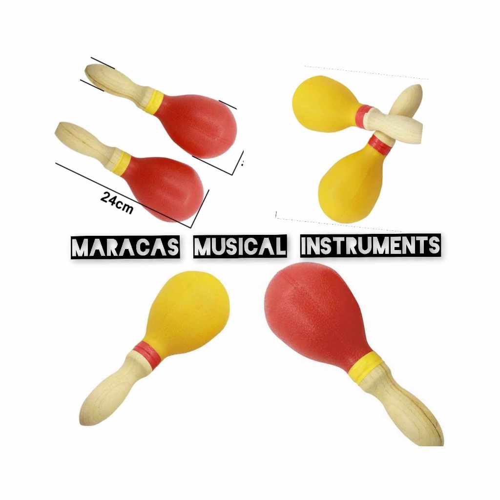 1PAIR MARACAS SHAKER PERCUSSION MUSICAL INSTRUMENT FOR KIDS | Shopee ...