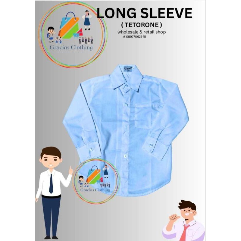 LONG SLEEVE TETORON FOR KIDS TO TEENAGE AVAILABLE ALSO S,M,L,XL,2XL ...