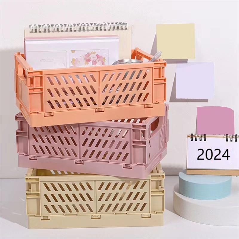 Simple and creative foldable storage box desktop organizer ...