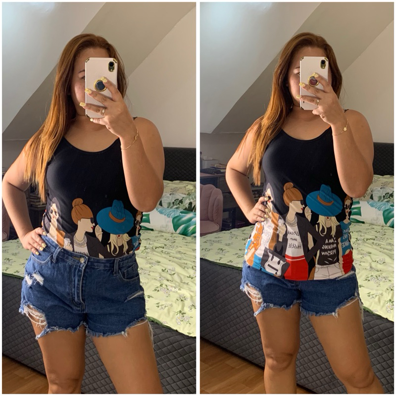 Plus size spaghetti sando small to 2xl | Shopee Philippines