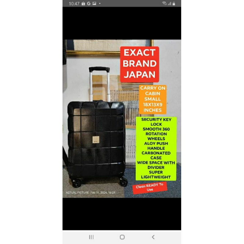 exact brand luggage imported from japan | Shopee Philippines