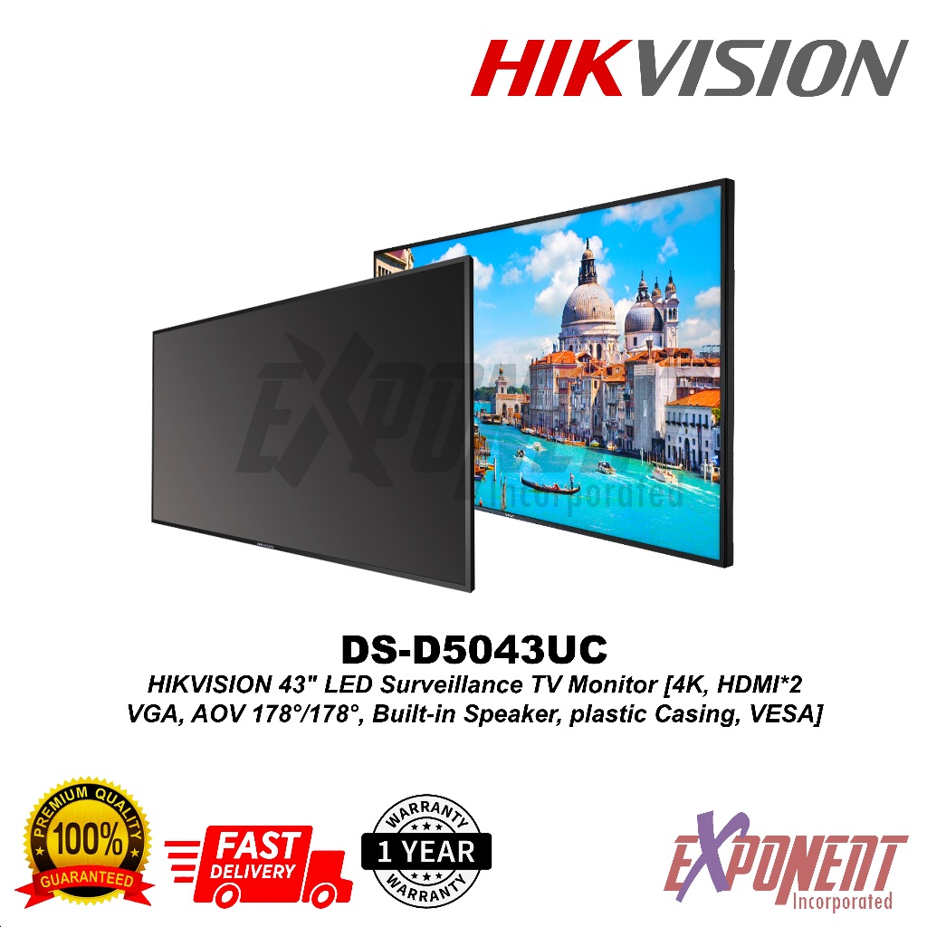 DS-D5043UC - HIKVISION 43" LED Surveillance TV Monitor | Shopee Philippines