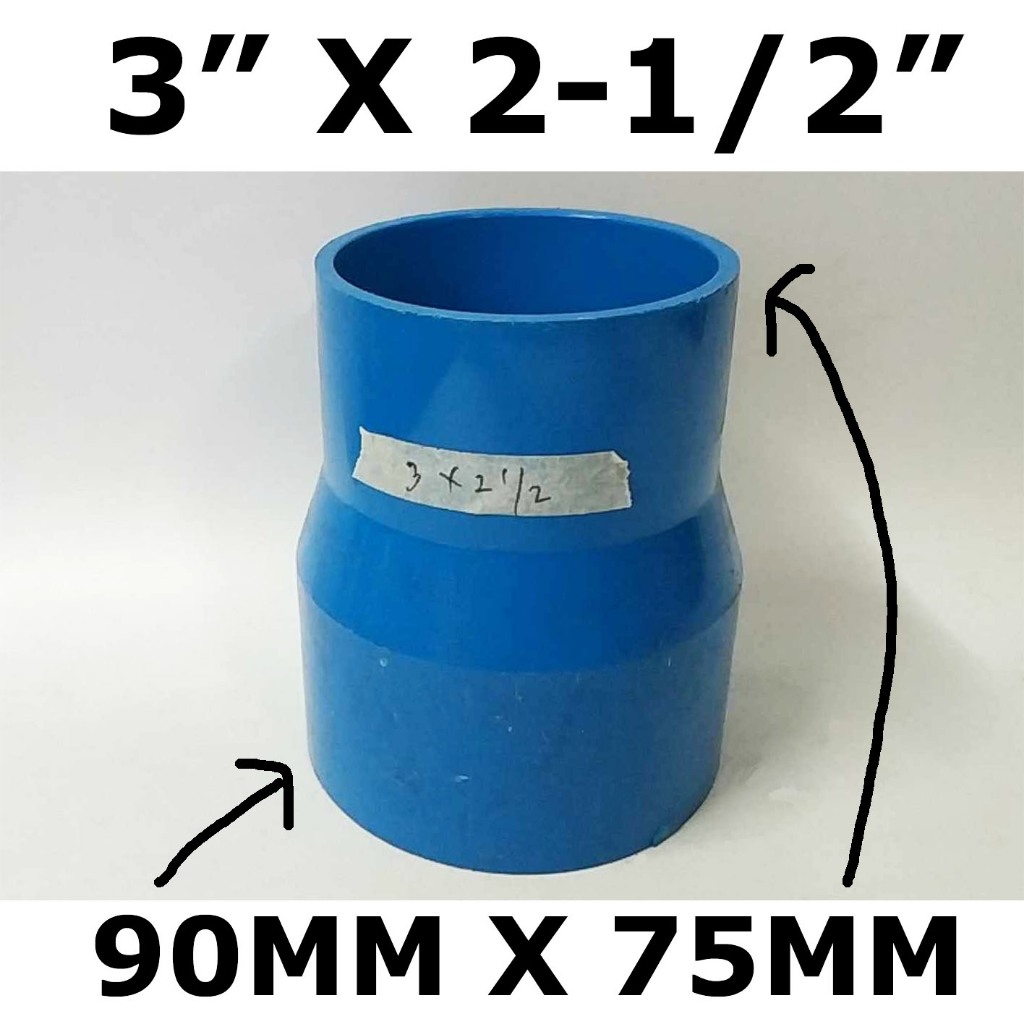 PVC BELL REDUCER 90MM X 75MM BLUE FOR CLEAN WATER === PVC COUPLING ...