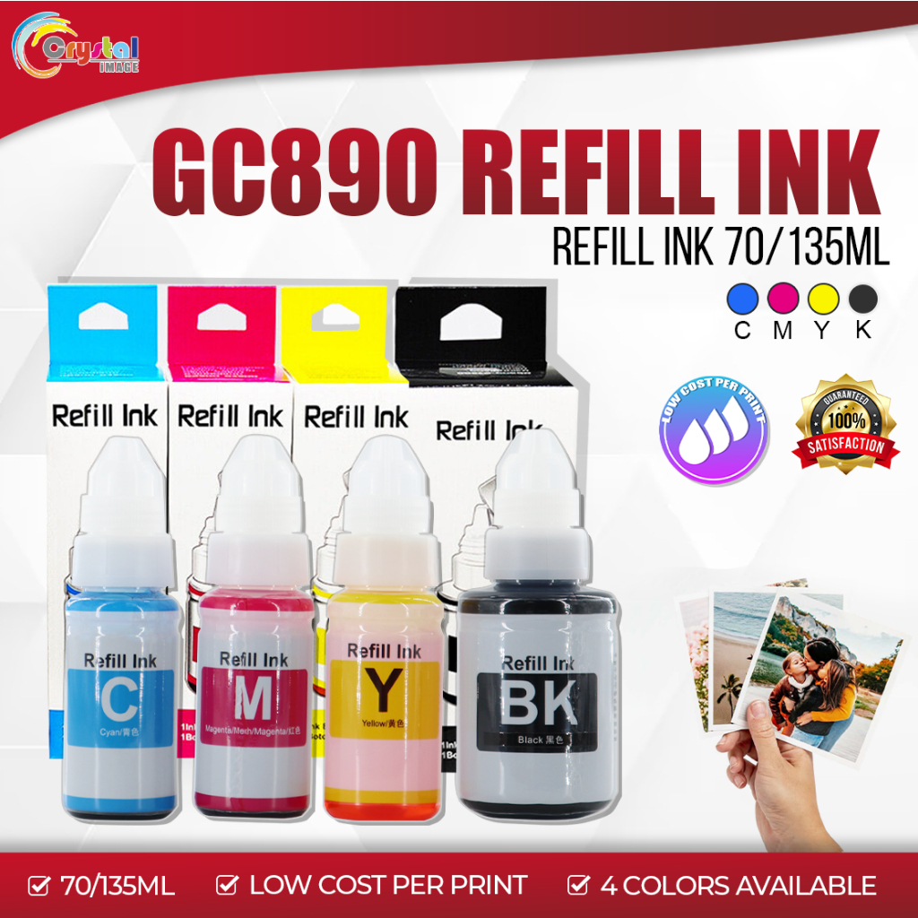Canon Ink GC890 Refill ink For Canon IP1200 IP2770 MP237 MP287 P200 ...