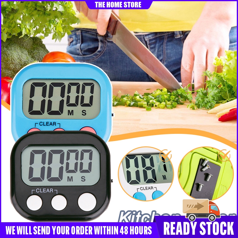 Multipupose Digital Kitchen Cooking Timer Countdown Timer Magnetic Loud LCD Alarm Clock Battery ...