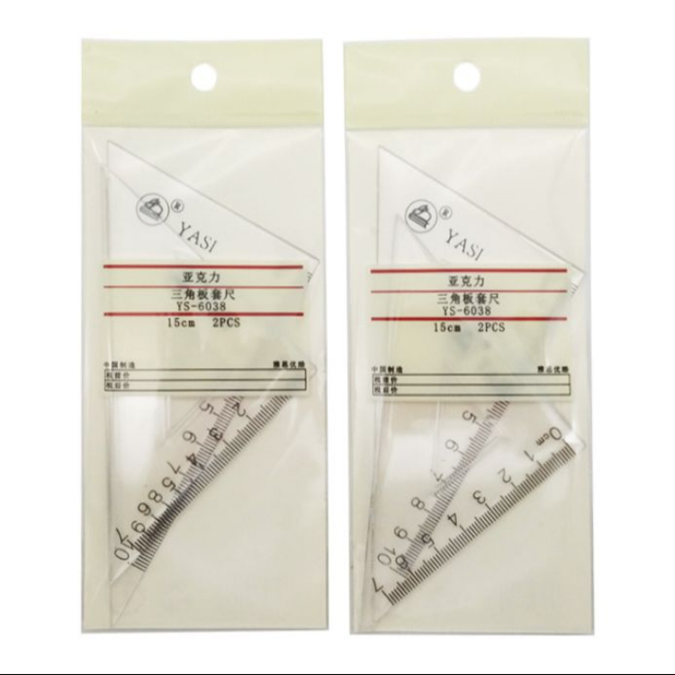 Yasi Acrylic Transparent Triangle Ruler Architectural Drawing Drafting ...