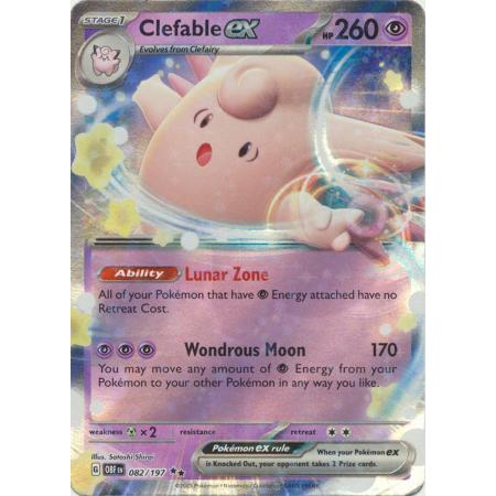 Clefable ex - 082/197 - Ultra Rare Obsidian Flames Singles | Shopee ...