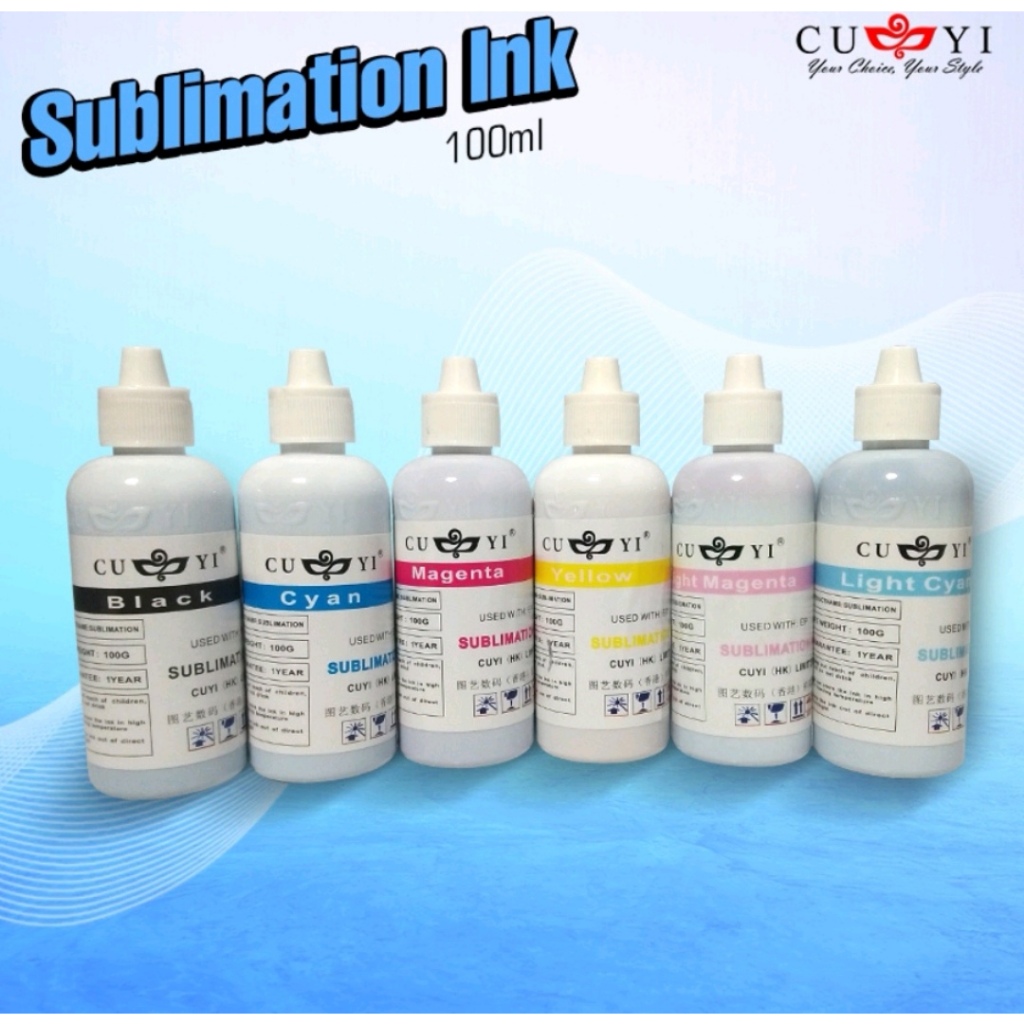 CUYI Sublimation Ink 100ML (For EPSON Inkjet Printers) | Shopee Philippines