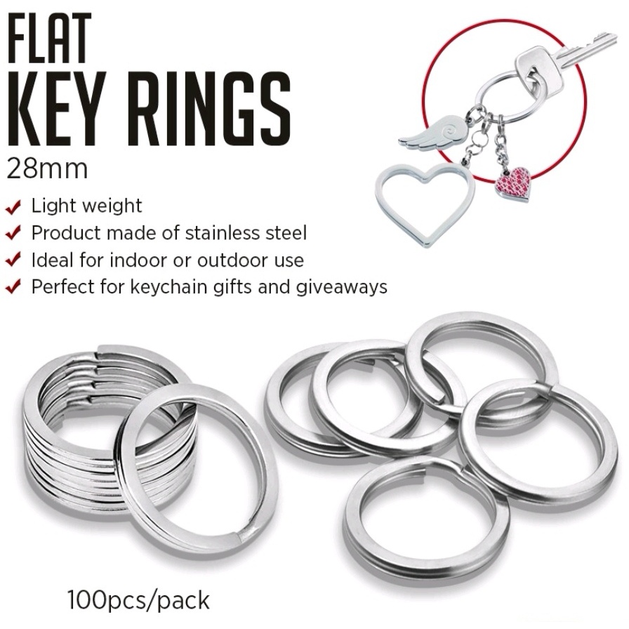 (5 pack/ 500pcs)Split Key Rings // Flat Key Rings | Shopee Philippines