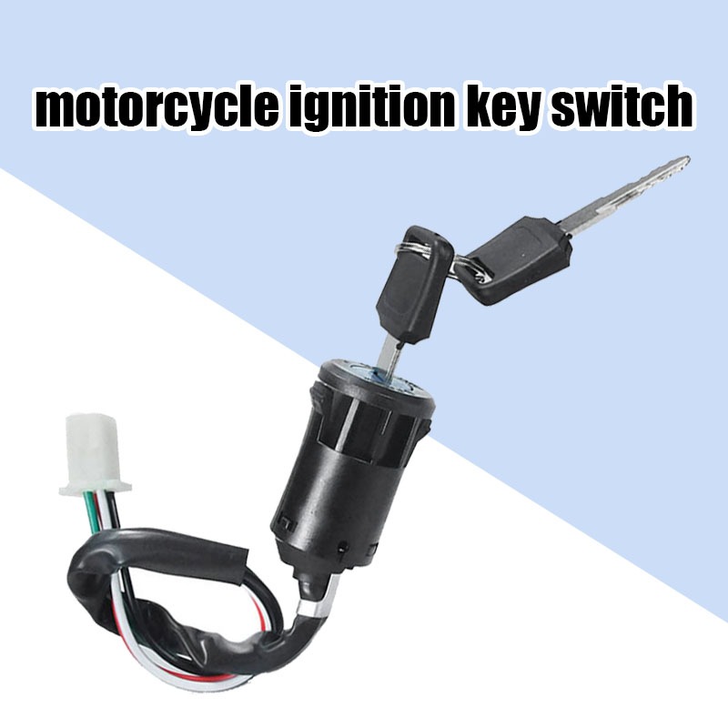 Universal Motorcycle Ignition Key Switch 4 Wires For Motorcycle ...