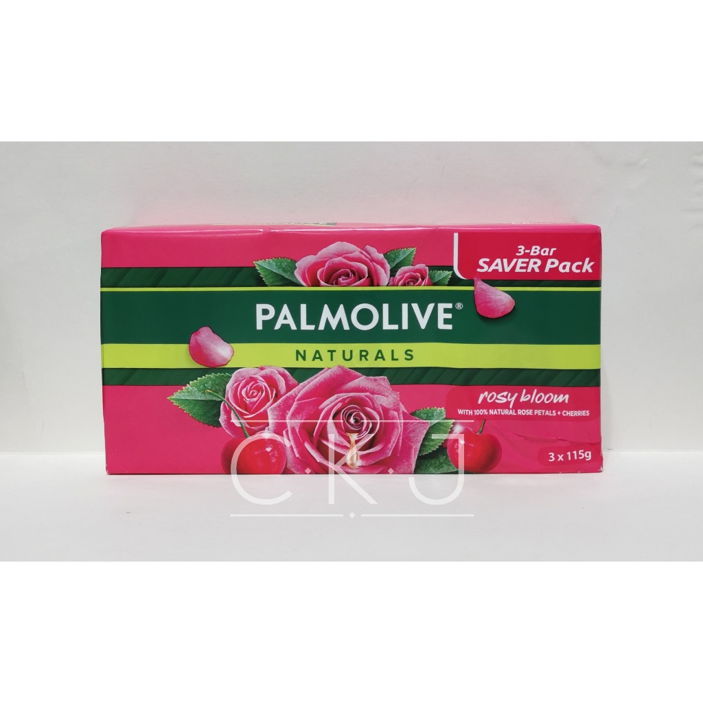 Palmolive Naturals Rose Bloom (Pinkish & Glow) Soap 115g 3 Bar VALUE ...