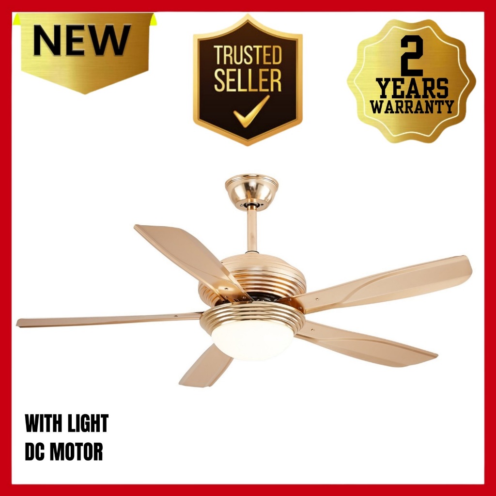 MYKE HC571 Ceiling Fan (52") (Gold) (2 yrs Warranty) | Shopee Philippines