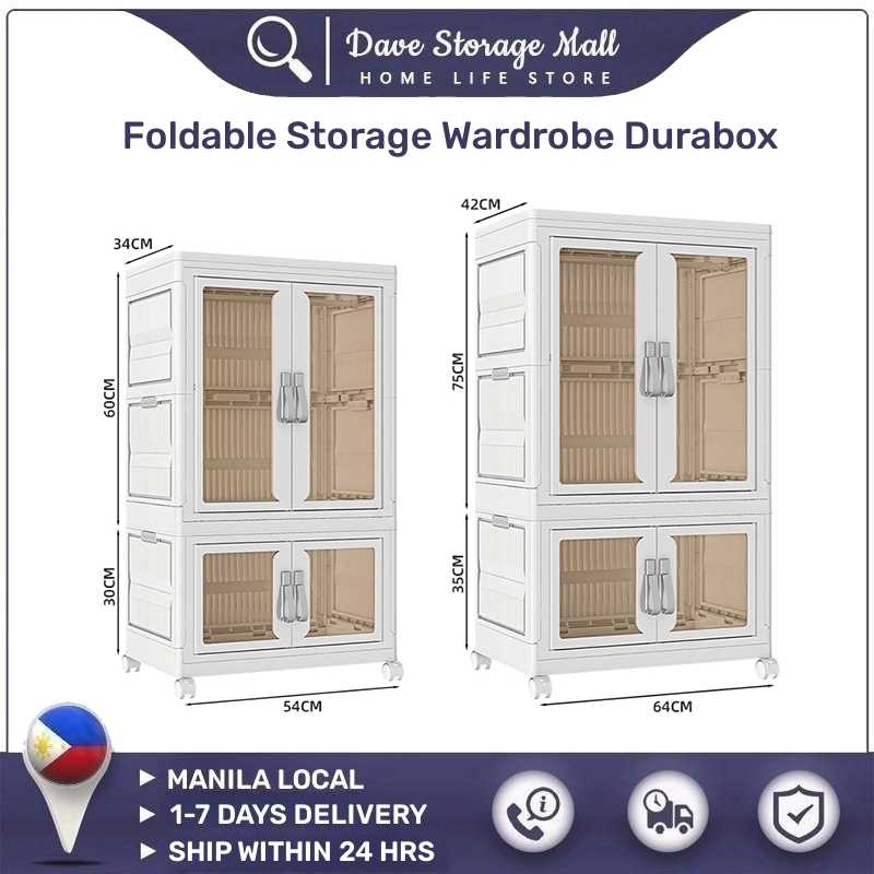 Storage Durabox Cabinet Drawer Plastic Wardrobe Cabinet Foldable Closet ...