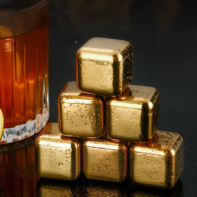 Stainless Steel Reusable Ice Cube or Ice Cubes Set with Case | Shopee ...